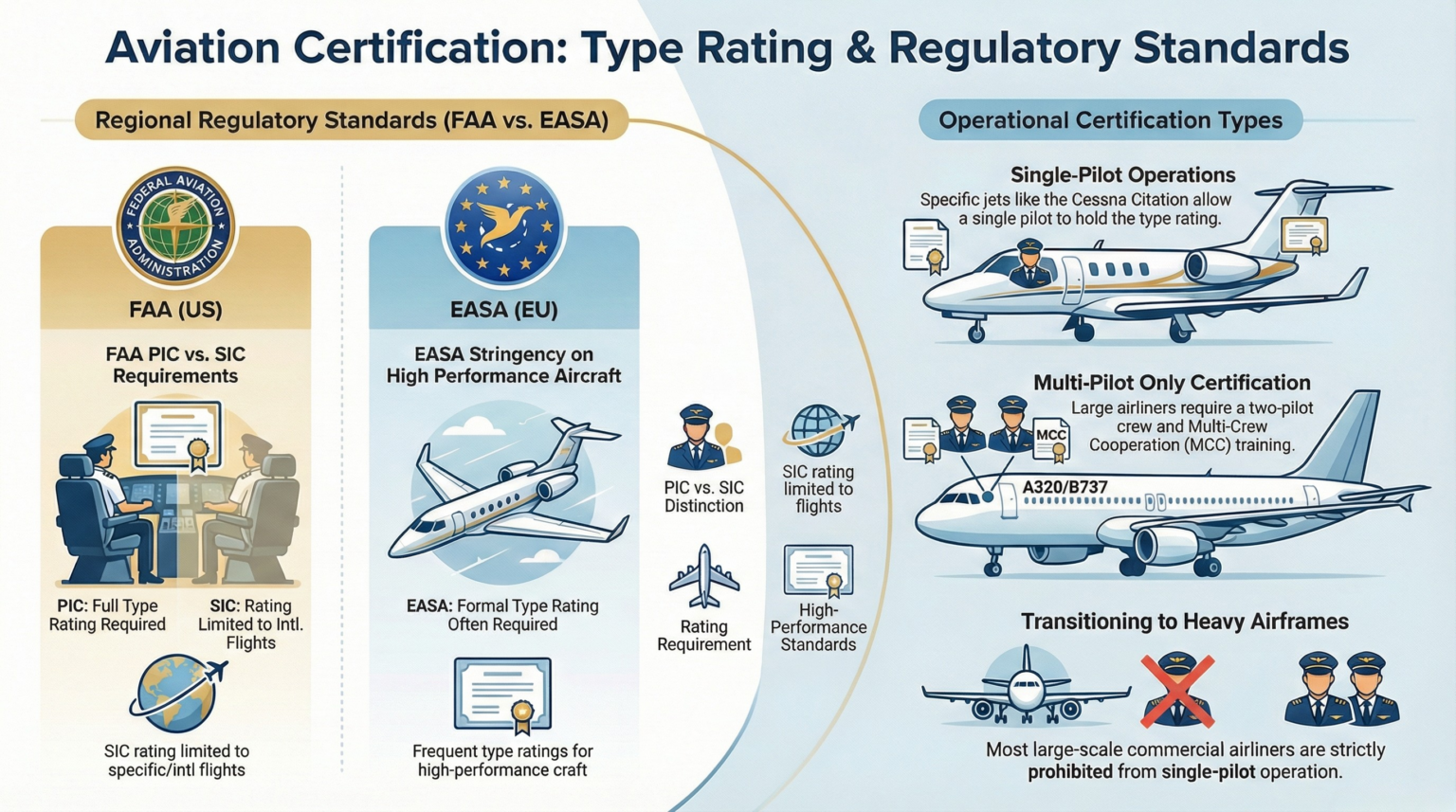When Is A Type Rating Required? | Pilot's Guide to FAA & EASA